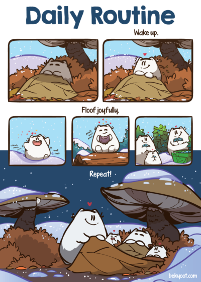 Wholesome Cute Webcomic | Daily Routine - BeKyoot